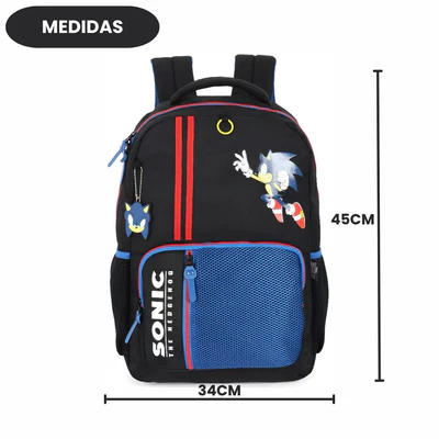 Mochila De Costas Sonic The Hedgehog Preta - Metrópole Games ...