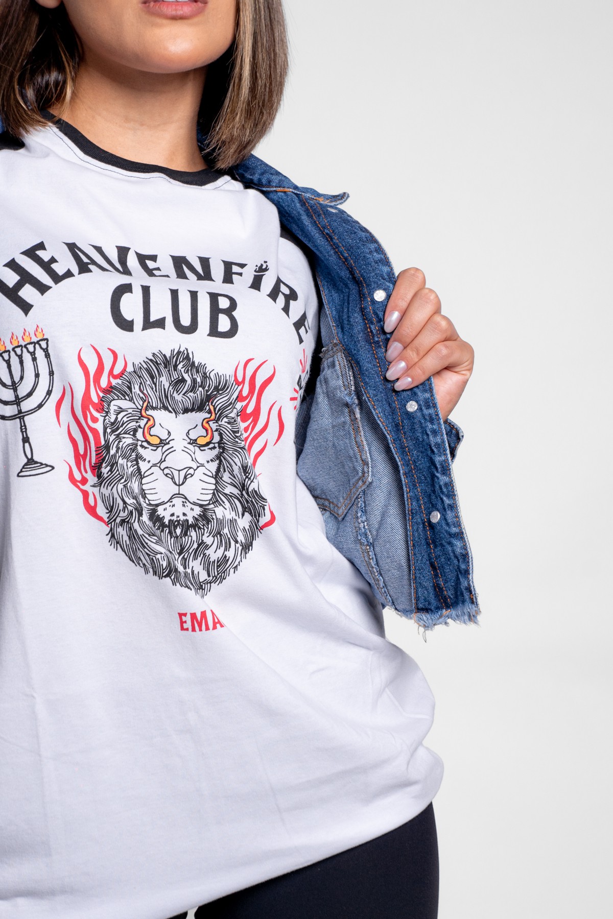 CAMISETA RAGLAN 3/4 HEAVEN FIRE - Camisetas Cristãs
