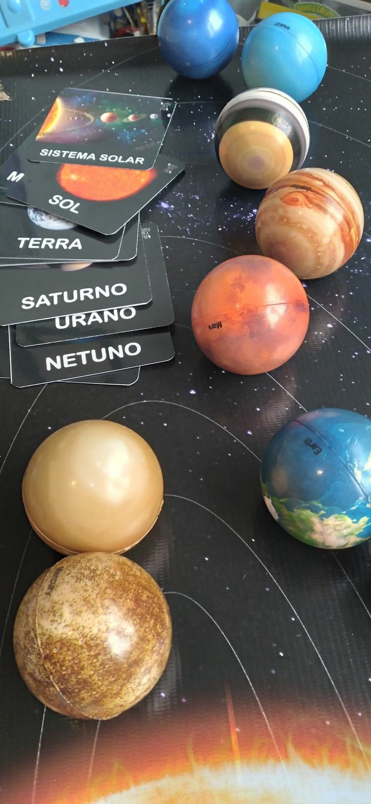 Miniaturas e flashcards Planetas do Sistema Solar / Universo - Quero pra Mim® - Brinquedos ...