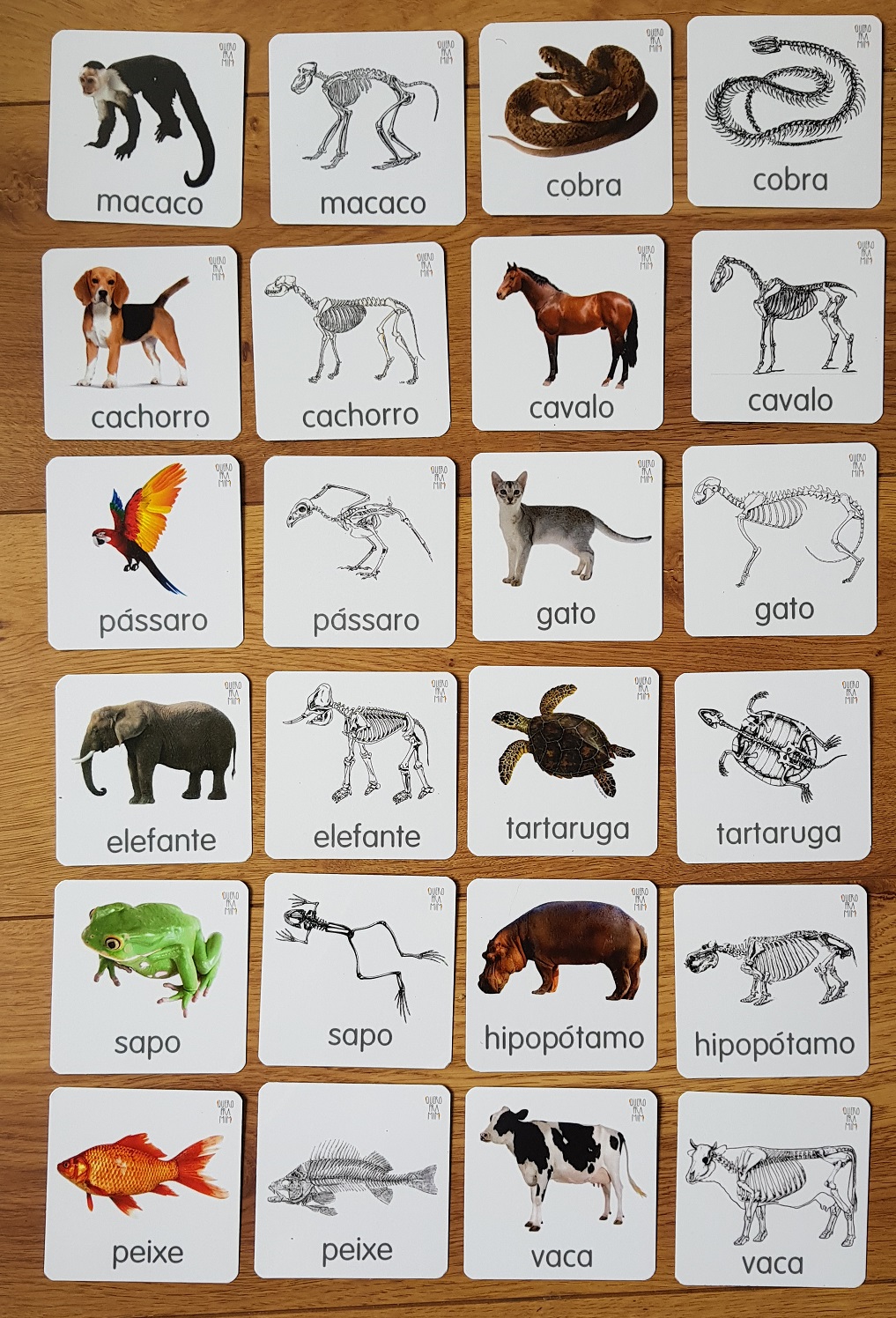 Flashcards de Animais para pareamento Montessori - Quero pra Mim ...