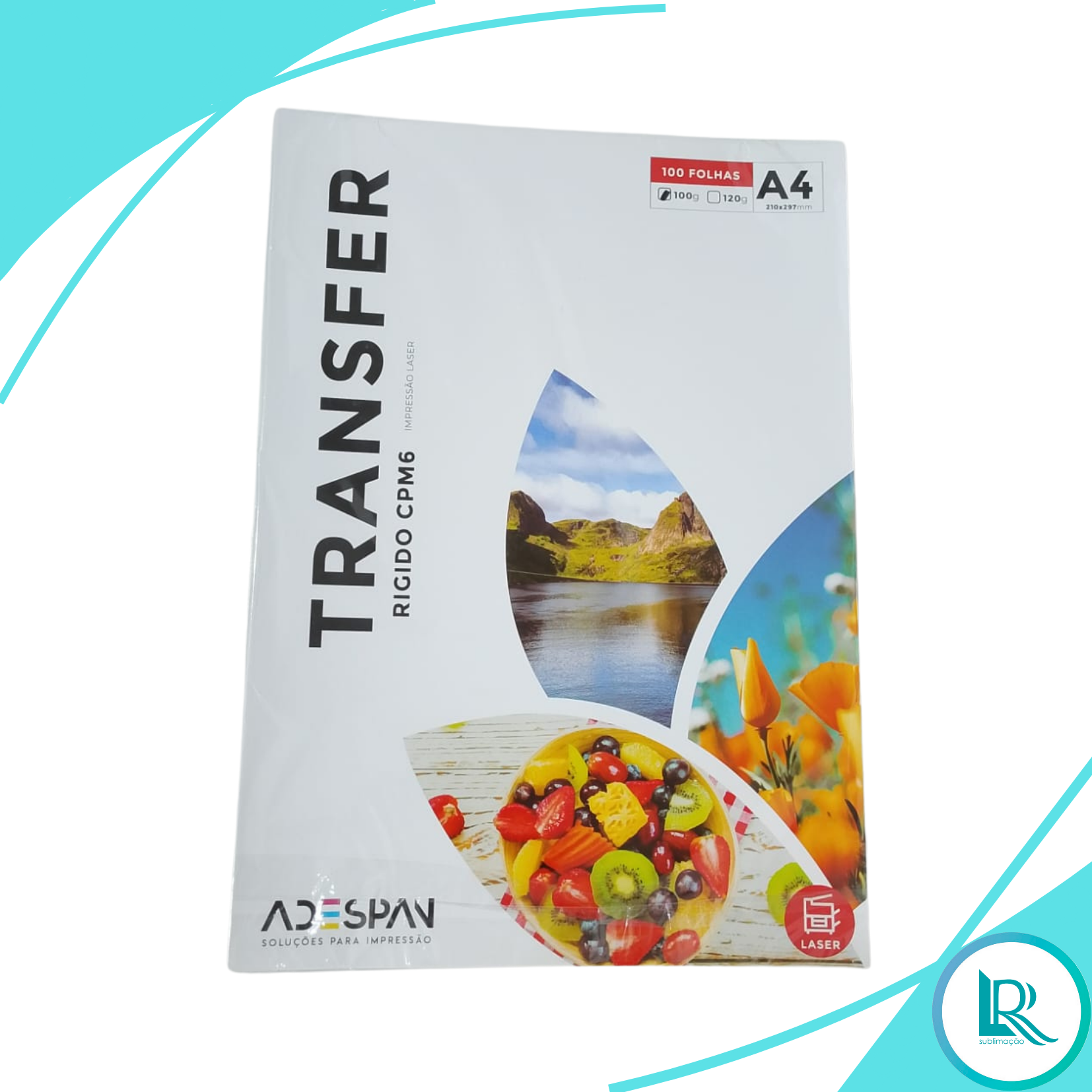 Papel Transfer Laser Rigido A4 - 100 Folhas - LR SUBLIMAÇÃO