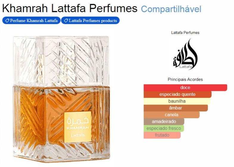 Khamrah Black - Lattafa EDP 100ml - Alta Perfumaria Árabe