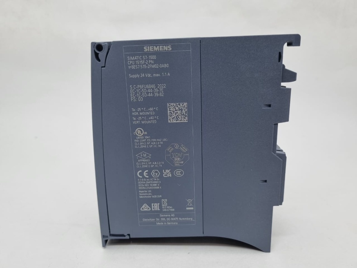 6es7 515-2fm02-0ab0 Cpu 515f-2pn Siemens S7-1500 Fail Safe - Outlier ...