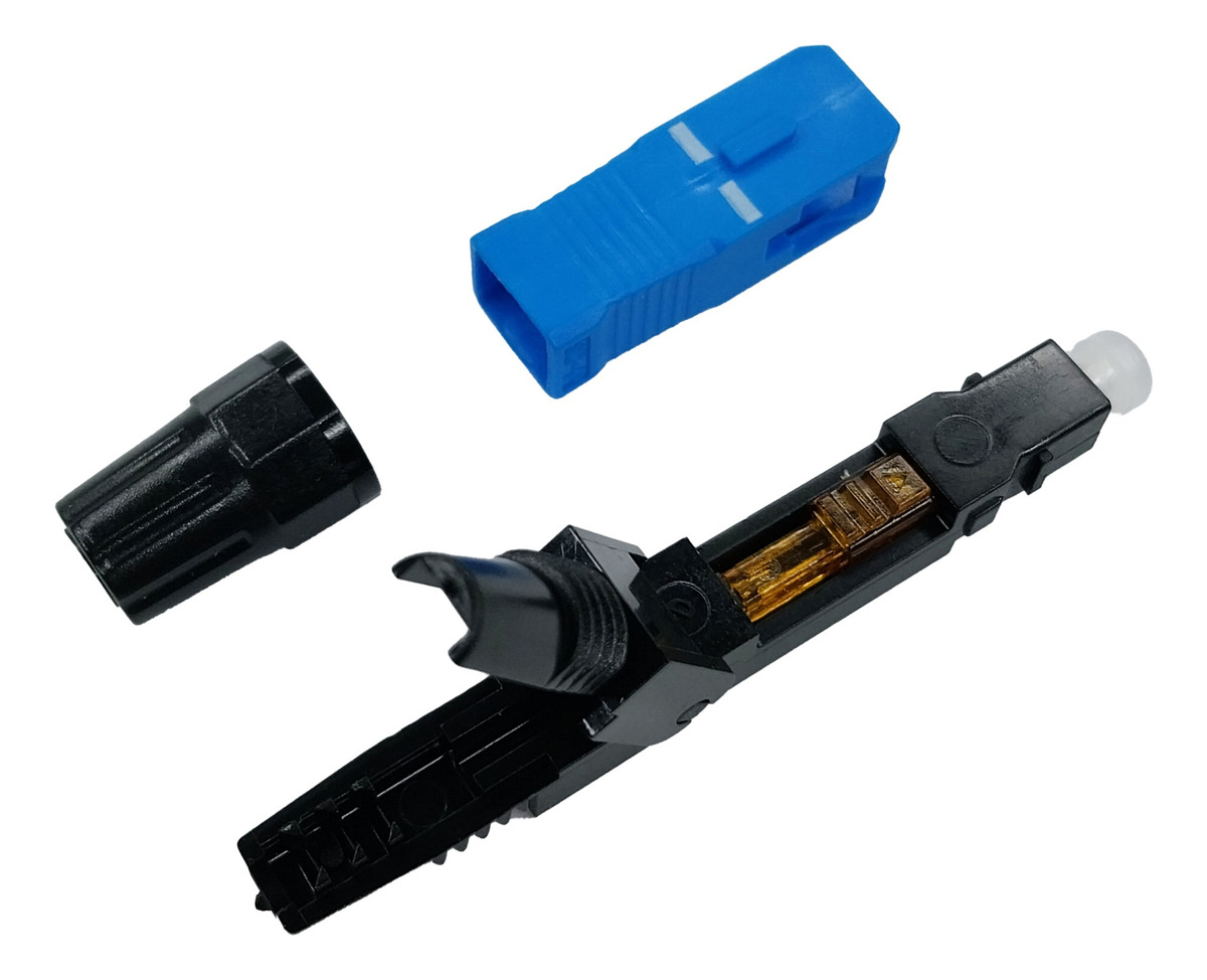 10 Pçs Conector Fast Rápido Ftth Sc Upc Azul Reutilizável - Outlier ...