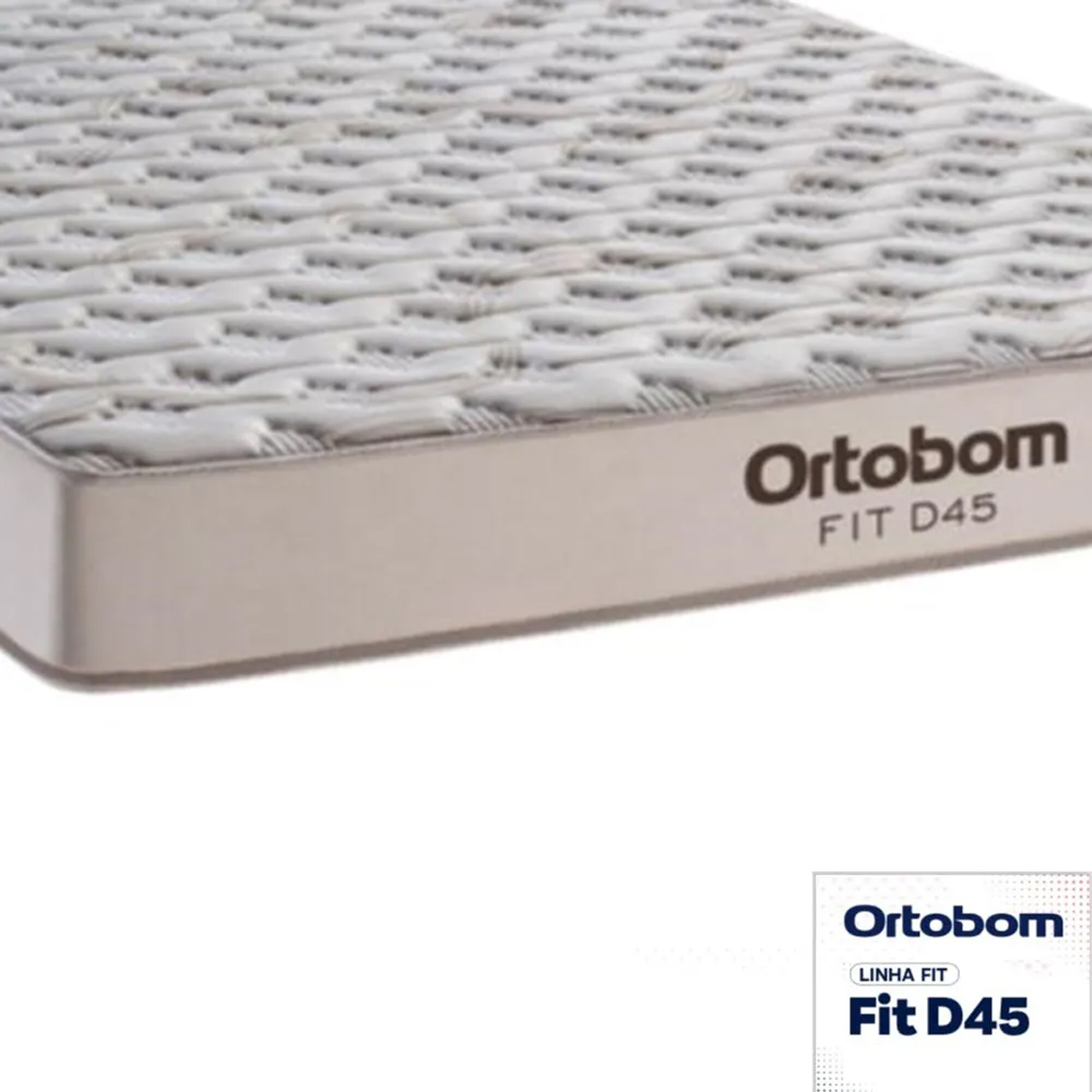 Colchão Ortobom Fit D45 Casal Veludo Marrom | Bruno Eletromóveis ...
