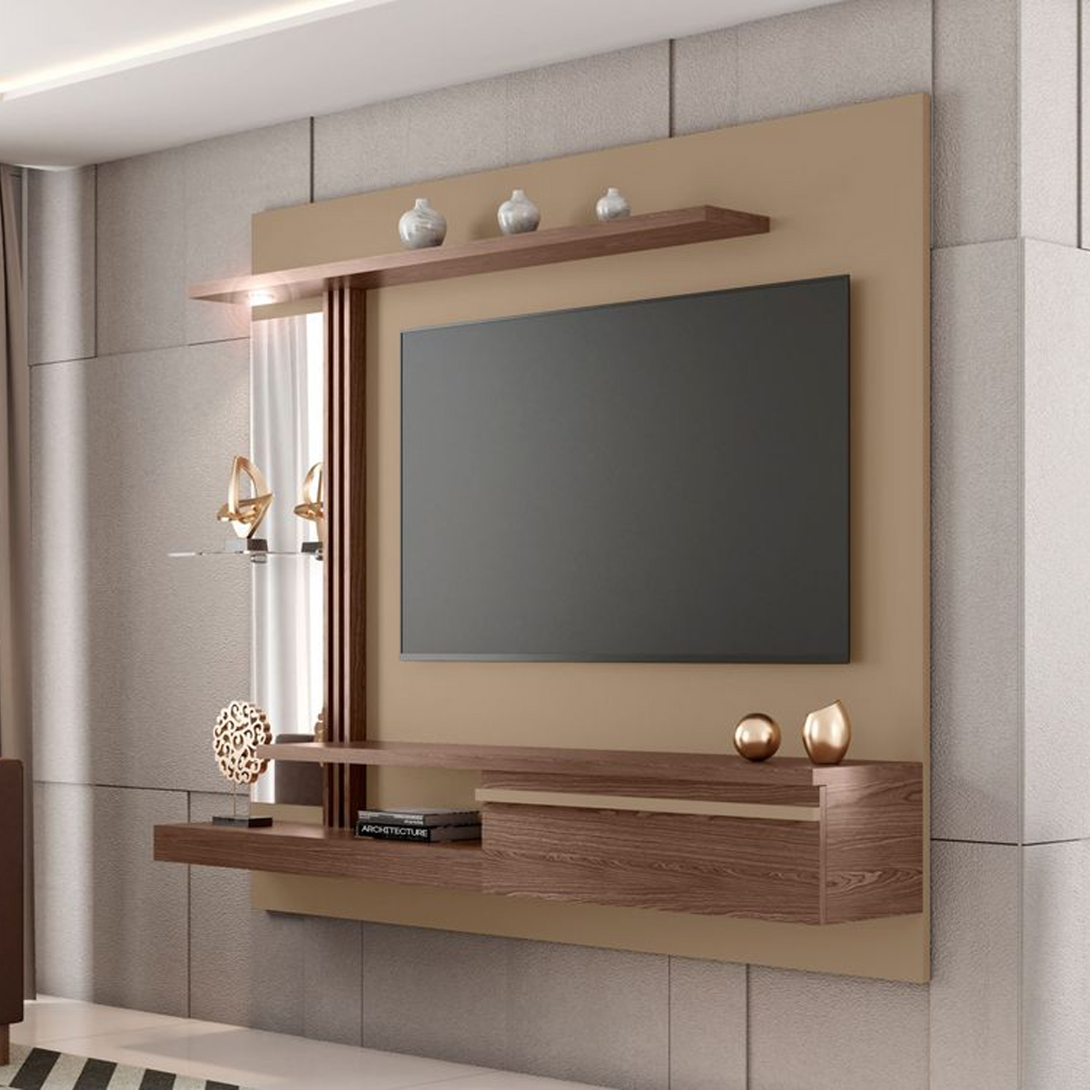 Painel para TV Denver Fendi Freijó | 55 Polegadas | Bruno Elet - SITE ...