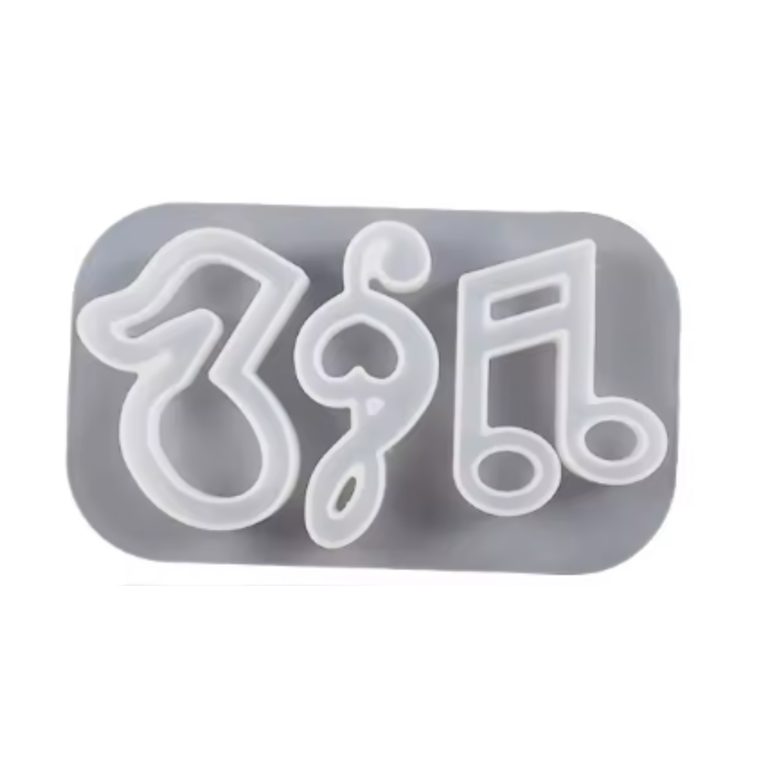 Molde Silicone Letras Nota Musical Resina Artesanato Fondant - LUYKE