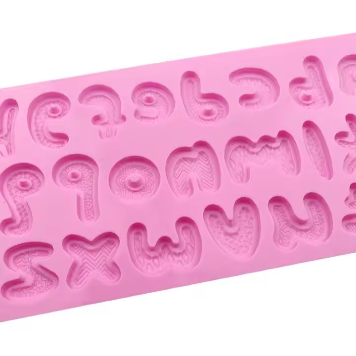 Molde Silicone Letras Alfabeto Chocolate Fondant Biscuit - LUYKE