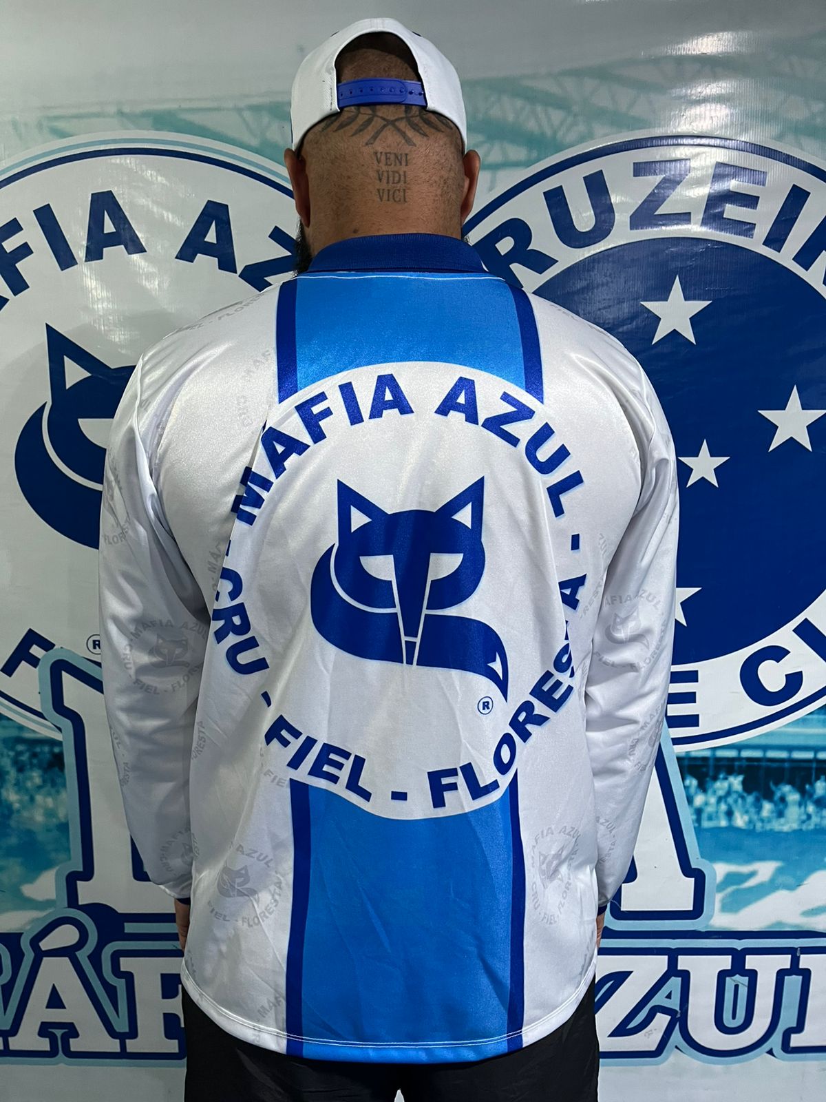 Polo Retrô Manga Longa - Máfia Azul
