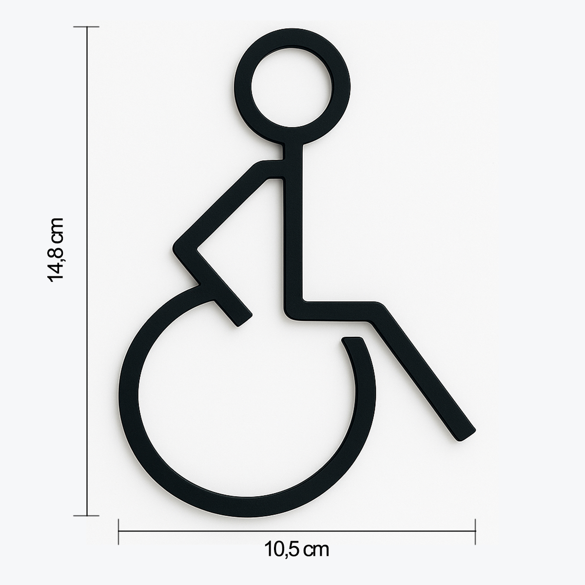 Placa Indicativa Banheiro Acessível PCD - Cadeirante - Artpical