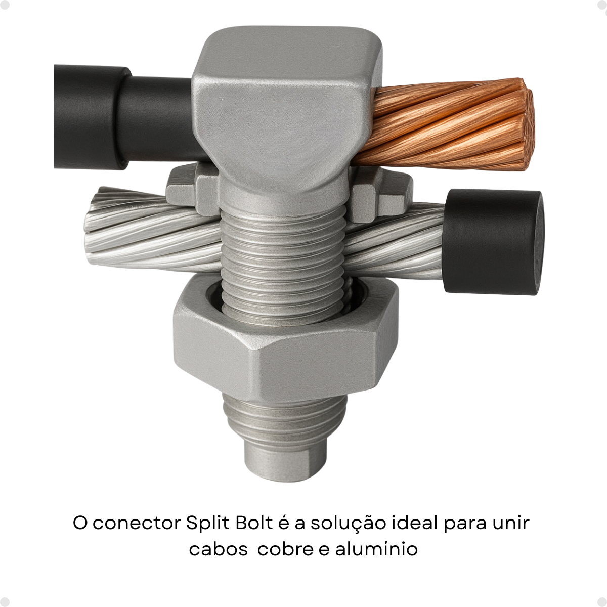 CONECTOR SPLIT BOLT PARAFUSO FENDIDO BIMETÁLICO 70MM ESTANHADO 1 PEÇA ...