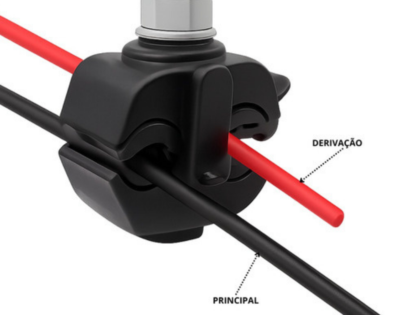 Conector de Derivação Perfurante Médio 16–120 mm² Preto – 1 Unidade ...