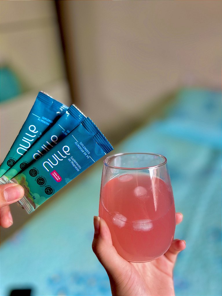 Magnésio Nulle em Pó – Pink Lemonade | Kit 2 Pouches Suplemento Alimen ...