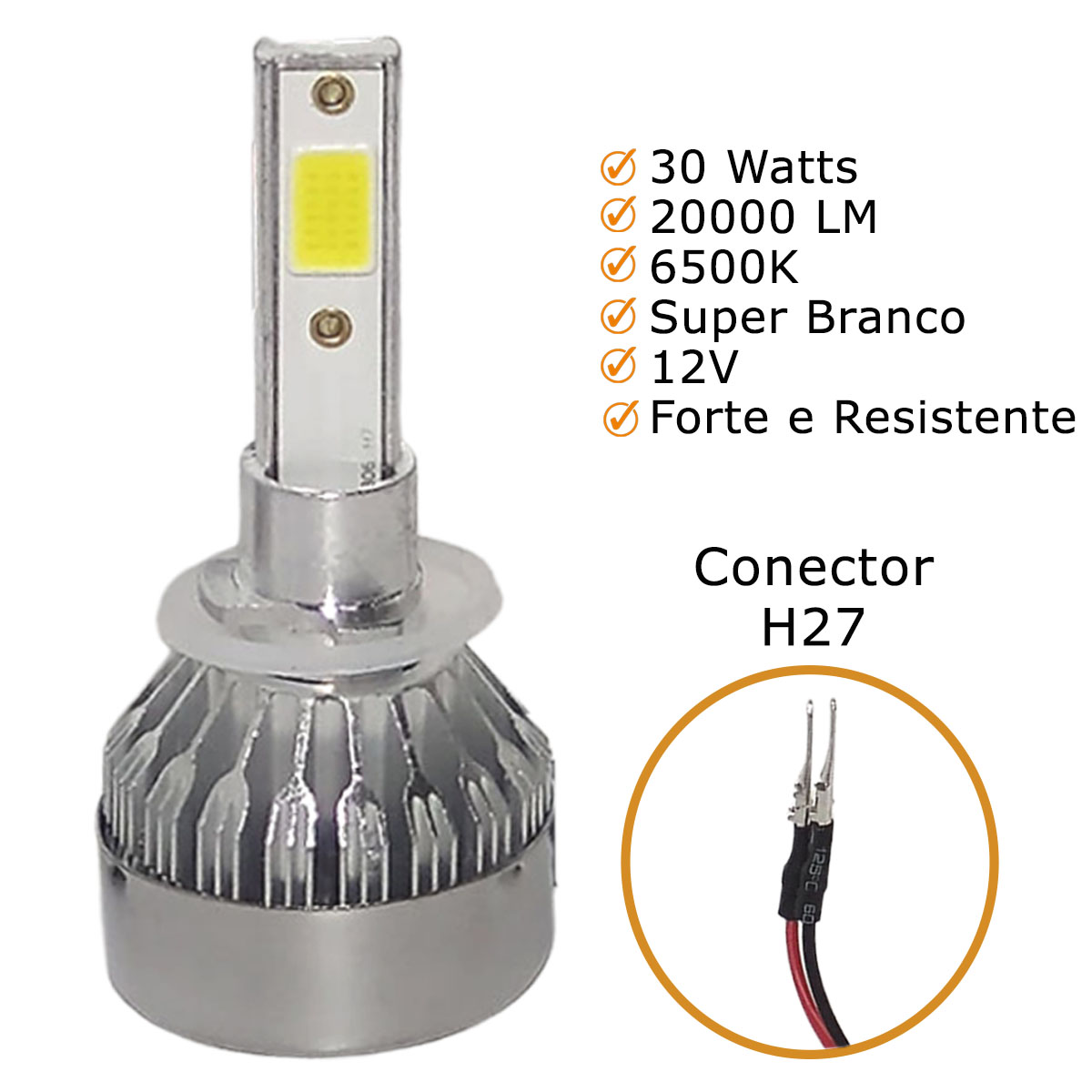 Kit Lâmpada Super Led S10 2018 A 2021 Farol Milha H27 - W8 ACESSORIOS ...