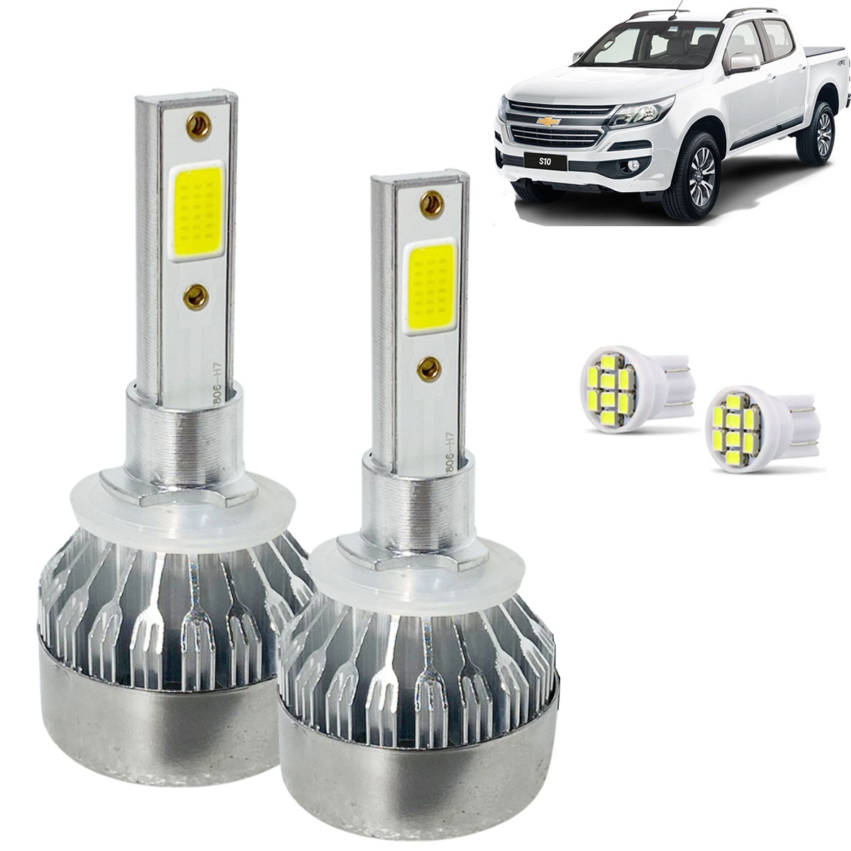 Kit Lâmpada Super Led S10 2018 A 2021 Farol Milha H27 - W8 ACESSORIOS ...