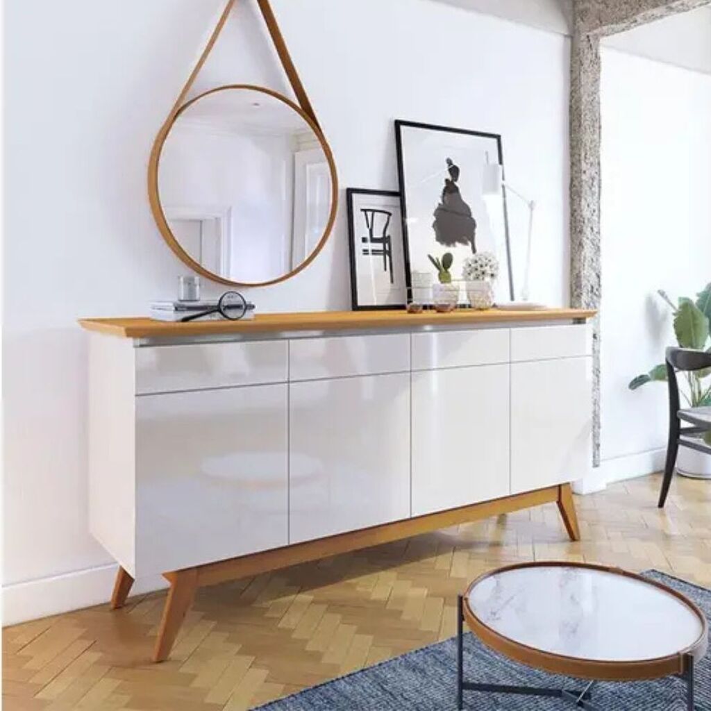 BUFFET CLASSIC 1.6 S/ ESPELHO OFF WHITE/NATURE - Casarão Móveis