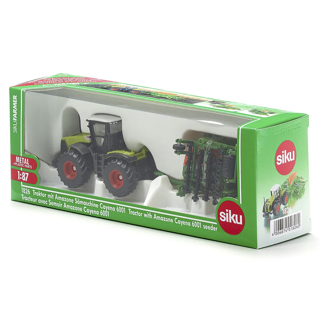 Miniatura Trator Com Semeador Agrícola Escala 1/87 Siku - Drive Collection