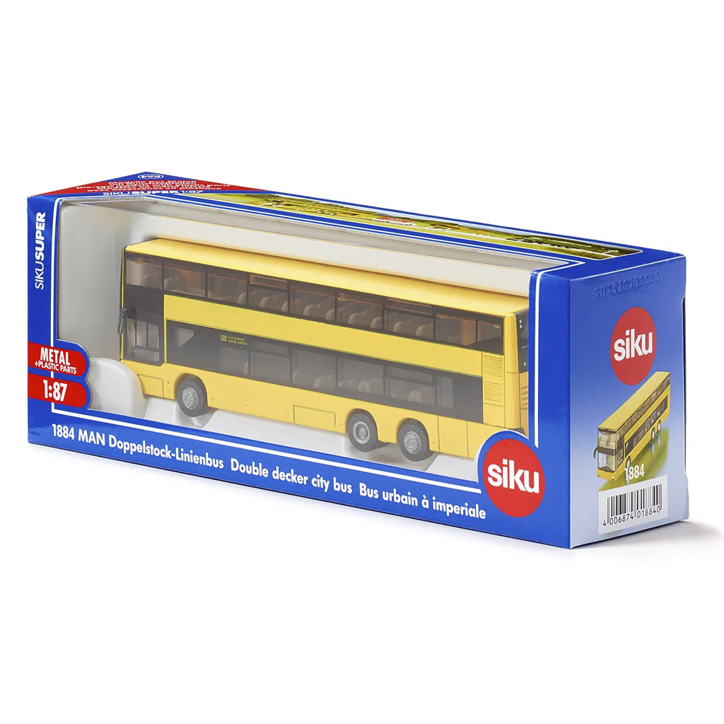Miniatura 1:87 Ônibus MAN Double Decker City Siku Detalhado - Drive ...