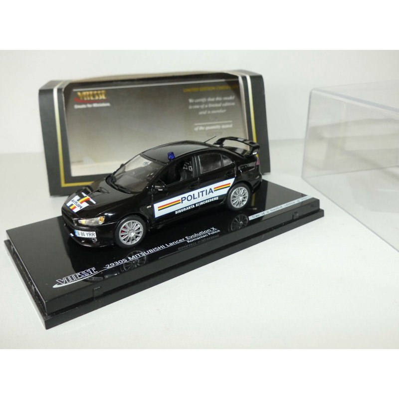 Mitsubishi Lancer Evo X Romania Police 1/43 Vitesse | Drive Collection ...