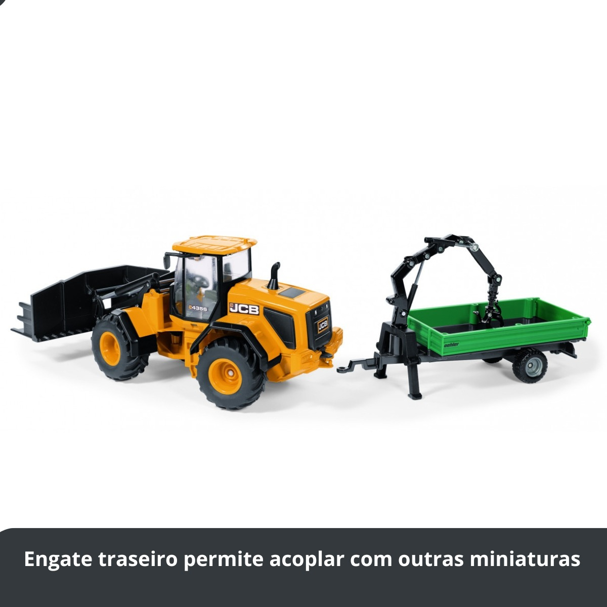Miniatura Trator Carregador JCB 435S Siku 1/32 Metal |Drive Collection ...
