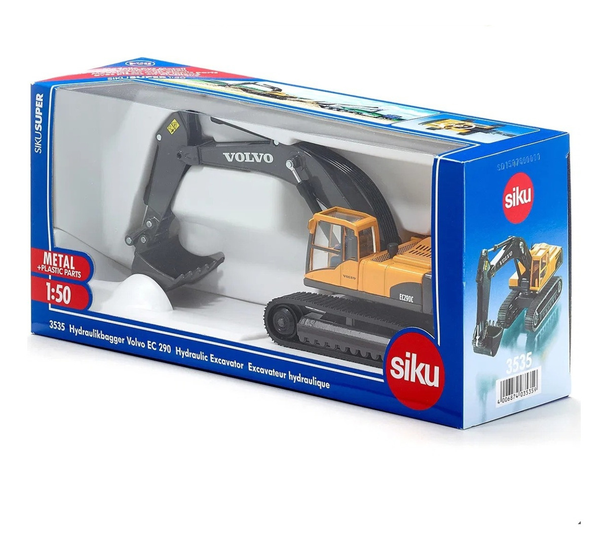 Miniatura Escavadeira Volvo EC290 Siku 1:50 Metal | Drive Collection ...