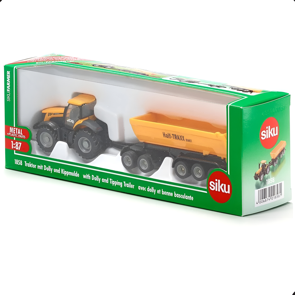 Miniatura Trator JCB com Reboque Basculante Siku 1:87 | Drive - Drive ...