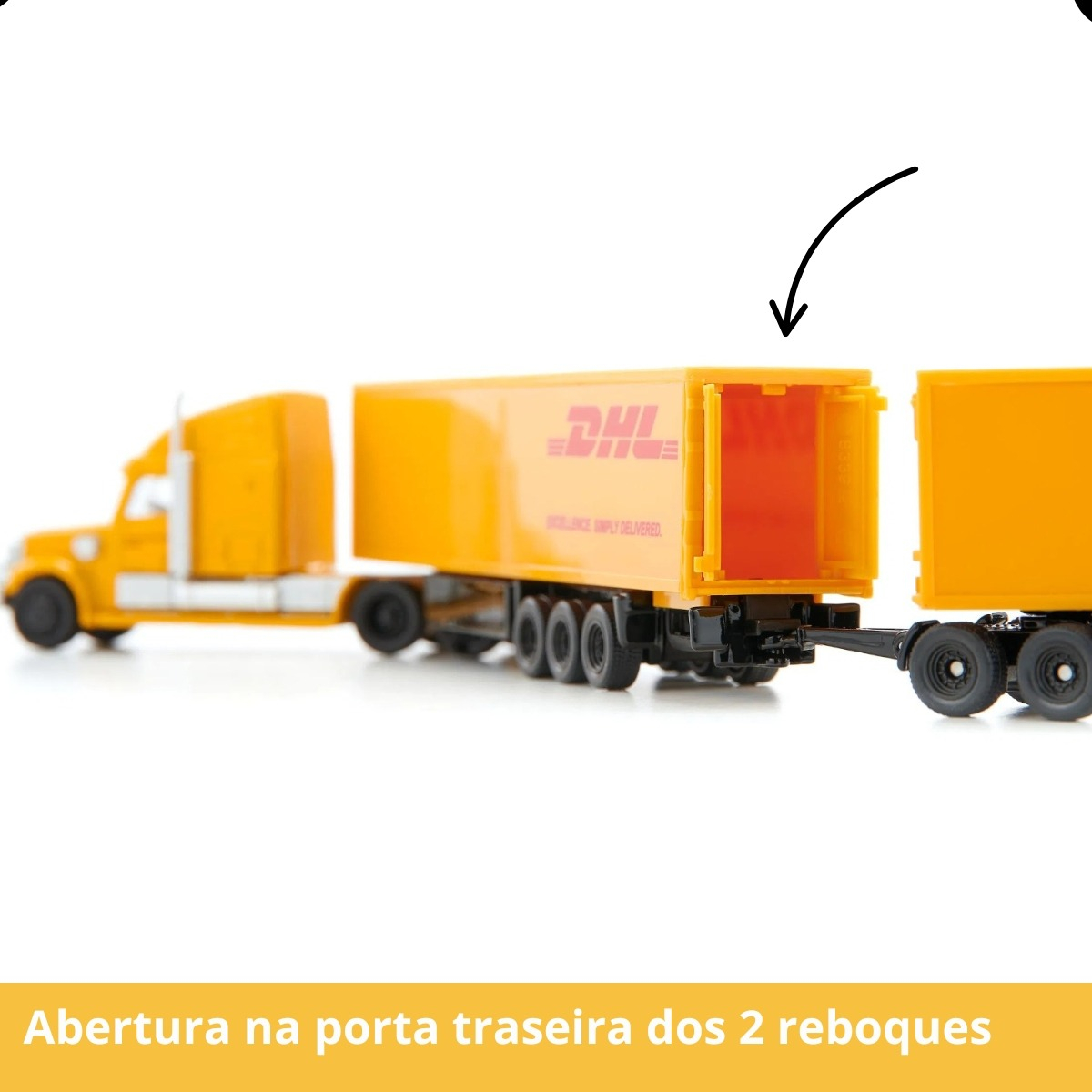 Miniatura Caminhão Bitrem Freightliner DHL Siku 1:87 | Drive - Drive ...