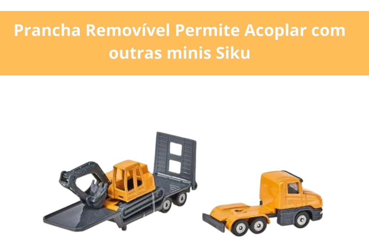 Combo Caminhão Prancha e Escavadeira Siku Metal | Drive Collection ...