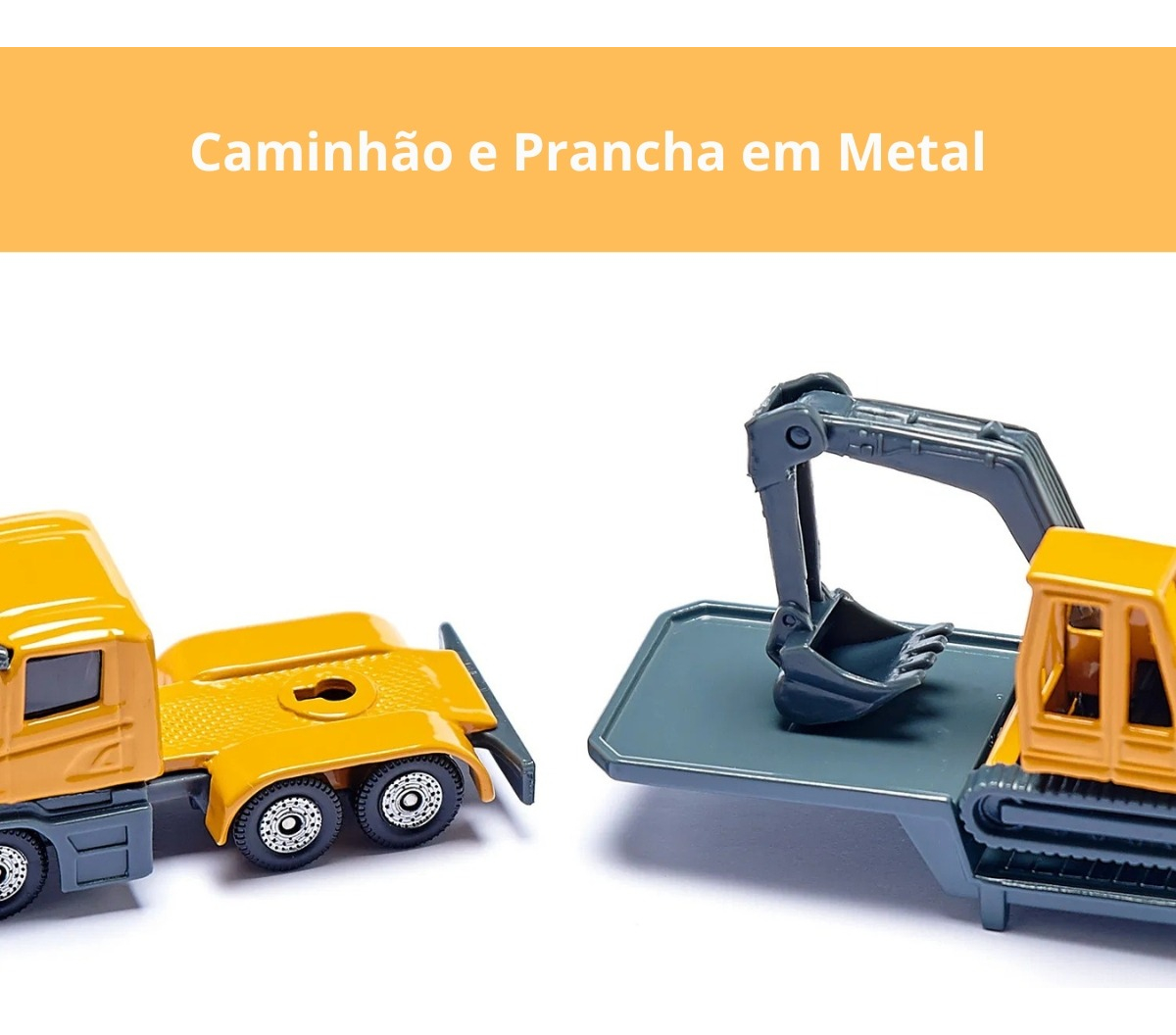 Combo Caminhão Prancha e Escavadeira Siku Metal | Drive Collection ...