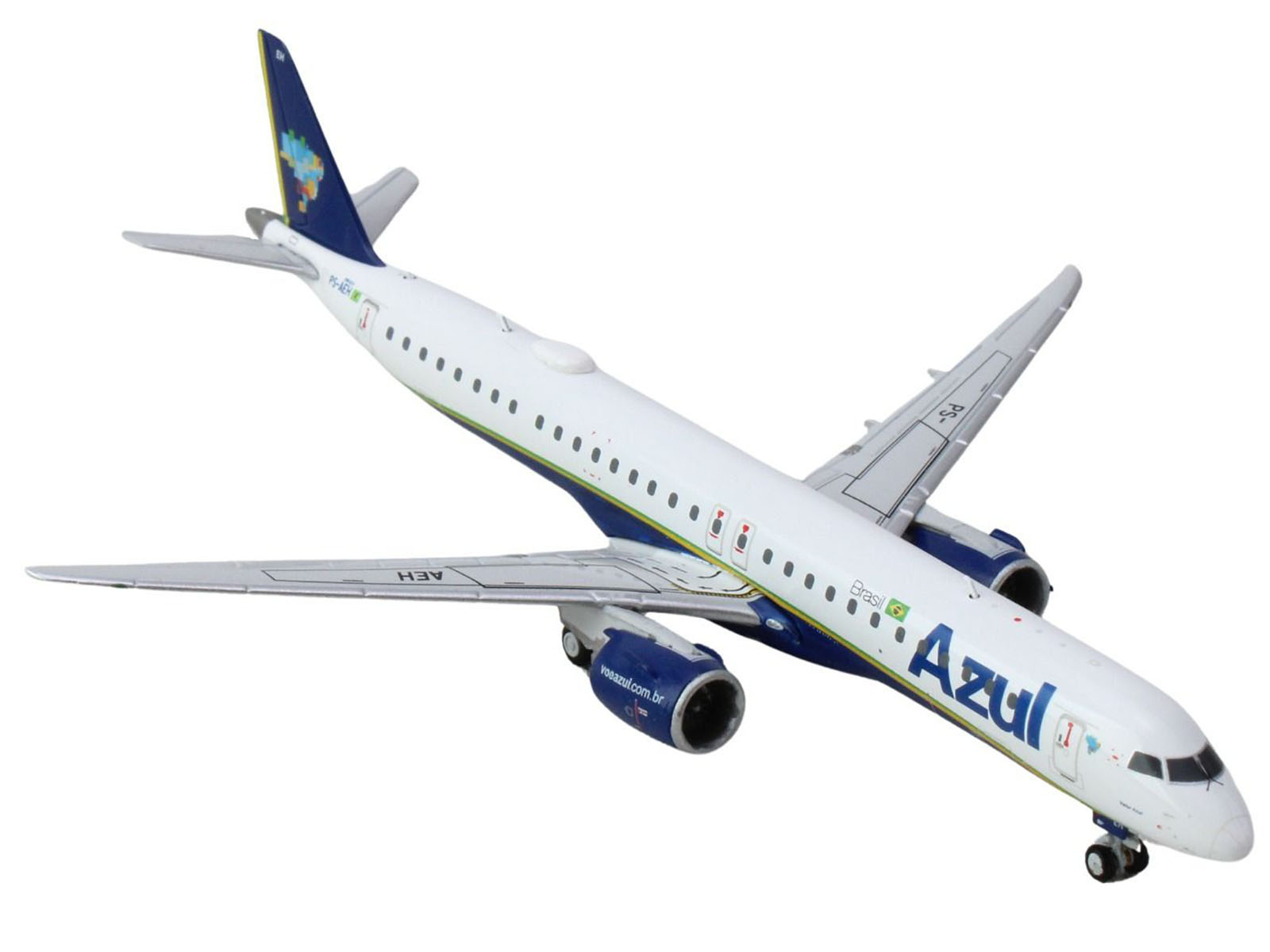 Avião Gemini Jets 1:400 Azul Embraer E195-E2 Metal | Drive Collection ...