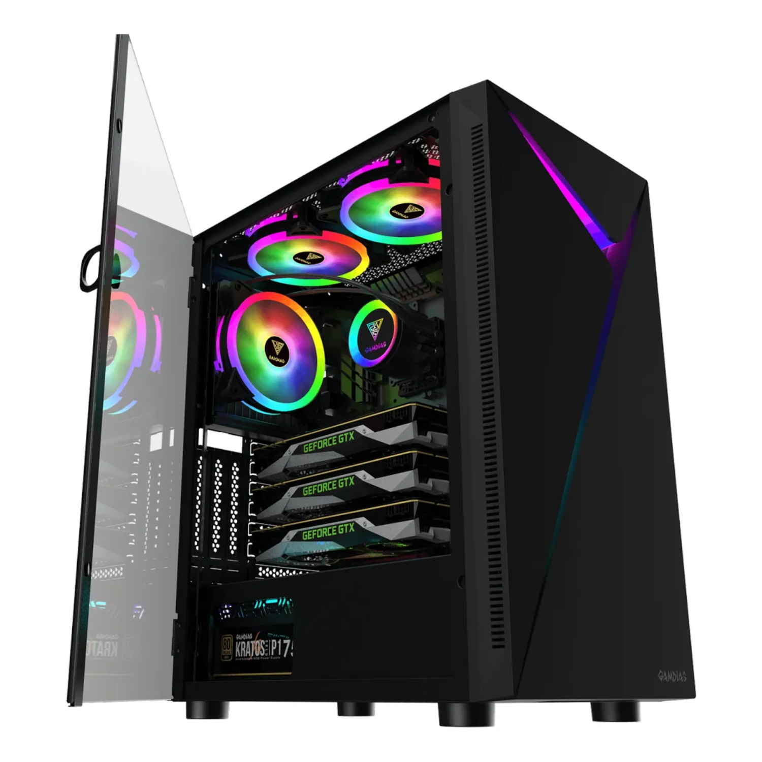 GABINETE GAMDIAS ARGUS E4 ELITE PRETO - 24 Info