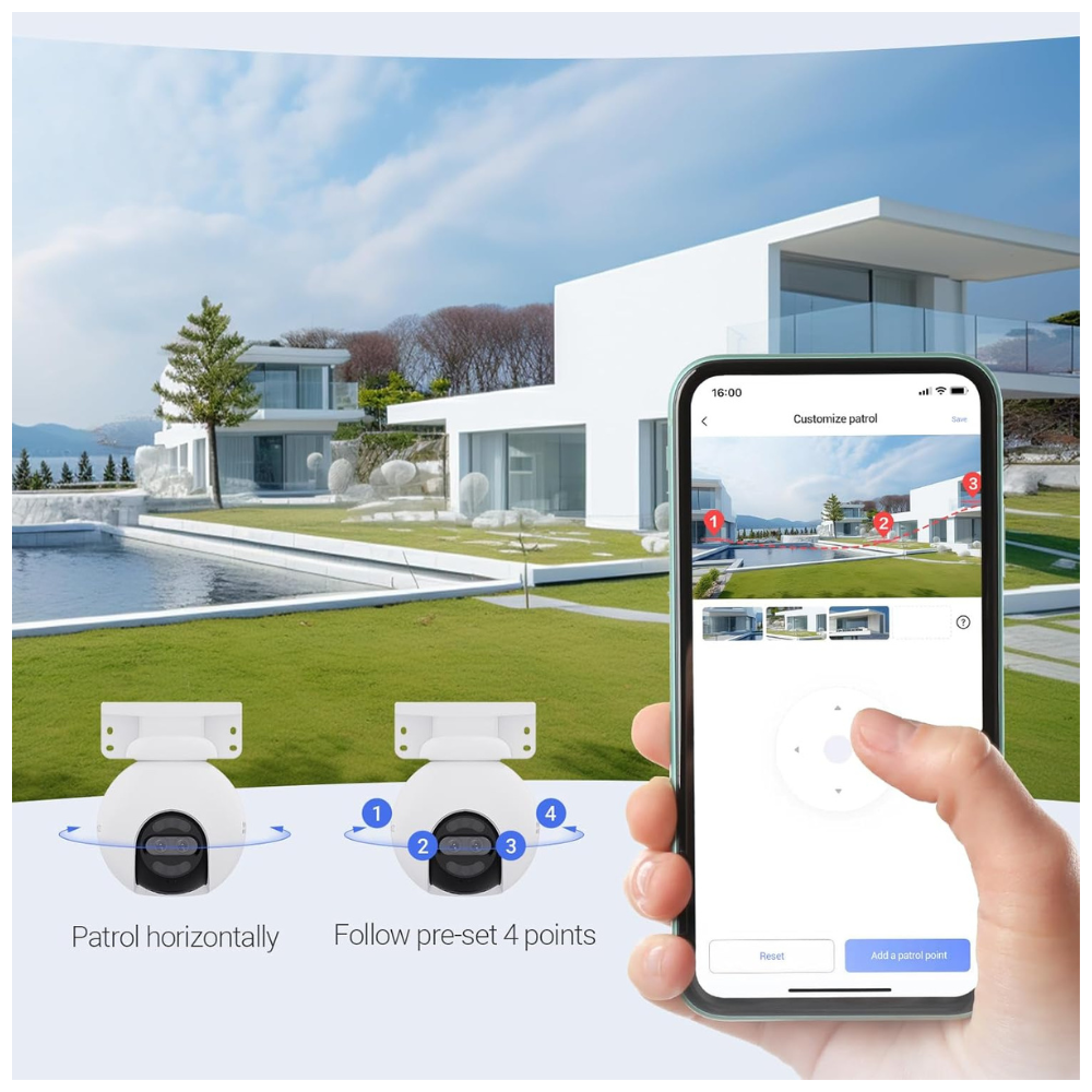 Câmera de Segurança Externa Ezviz CS-H80X 4K 360° WiFi - KeyCasa PRO