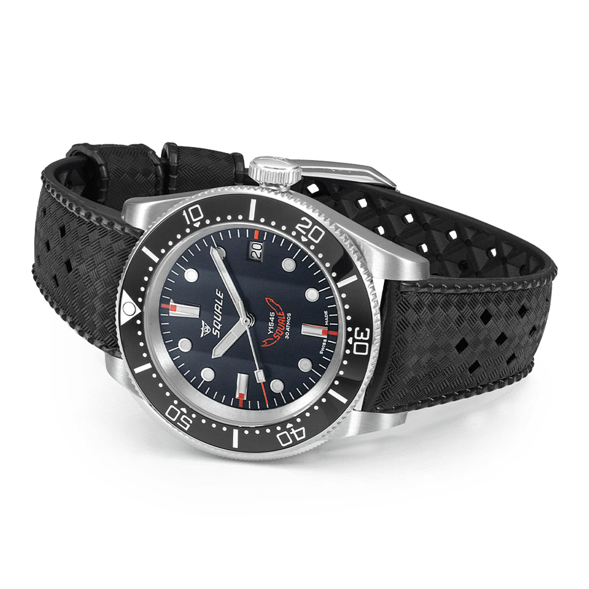 Squale 1545 Black Rubber Diver | Herit Watches - Curadoria ...