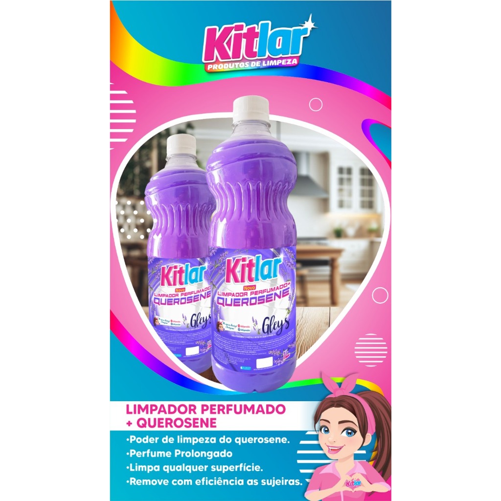 Sabão Limpador com Querosene Perfumado Diversas Fragrâncias 1L Kitlar ...