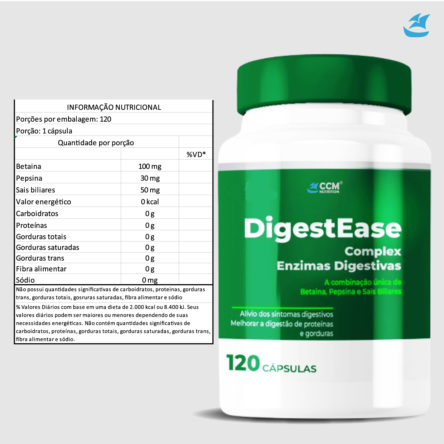 ENZIMAS DIGESTIVAS -POTE 120 CAPS - Bonucci Pharma