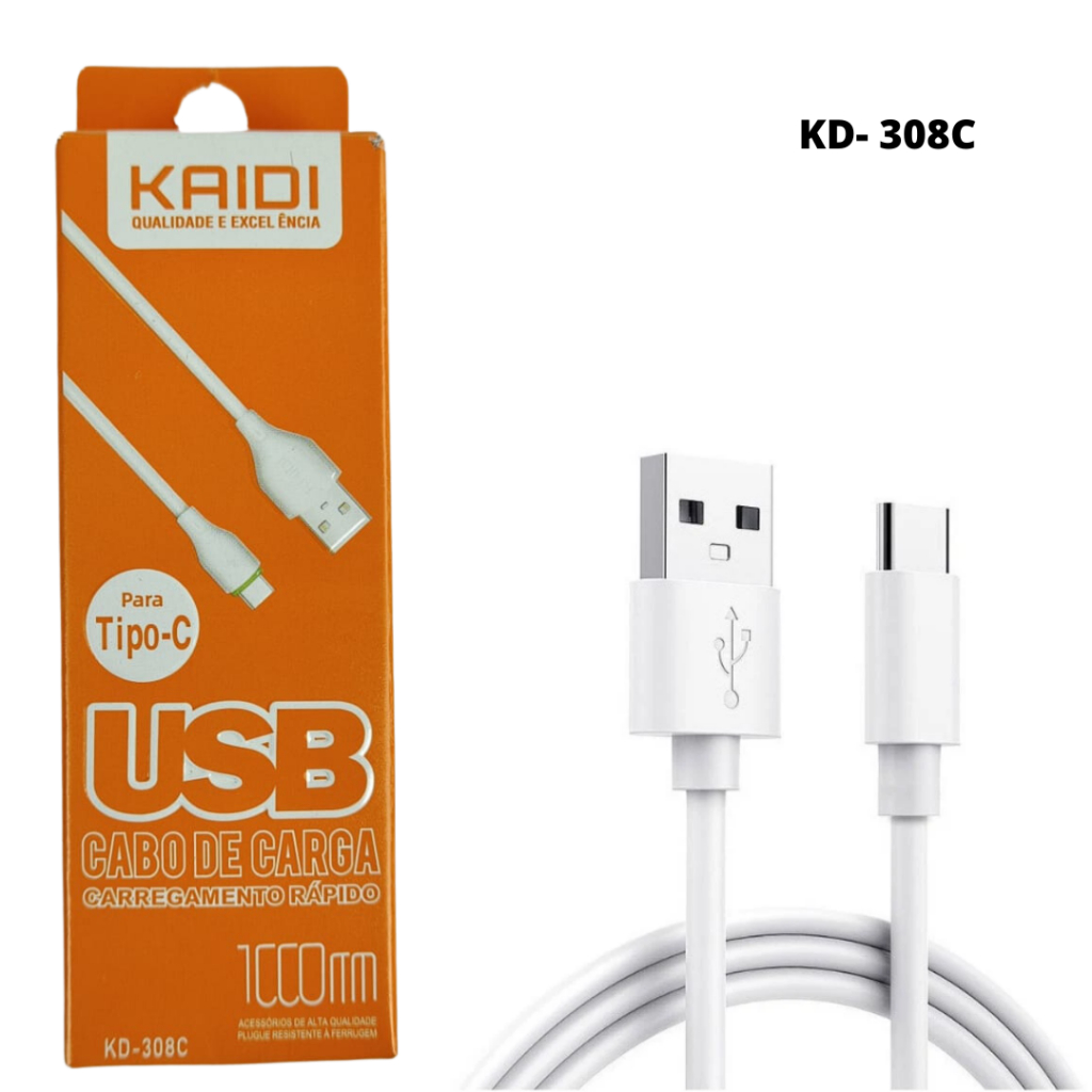 Cabo USBC - IP IOS Kaidi - Cell Fone Shop