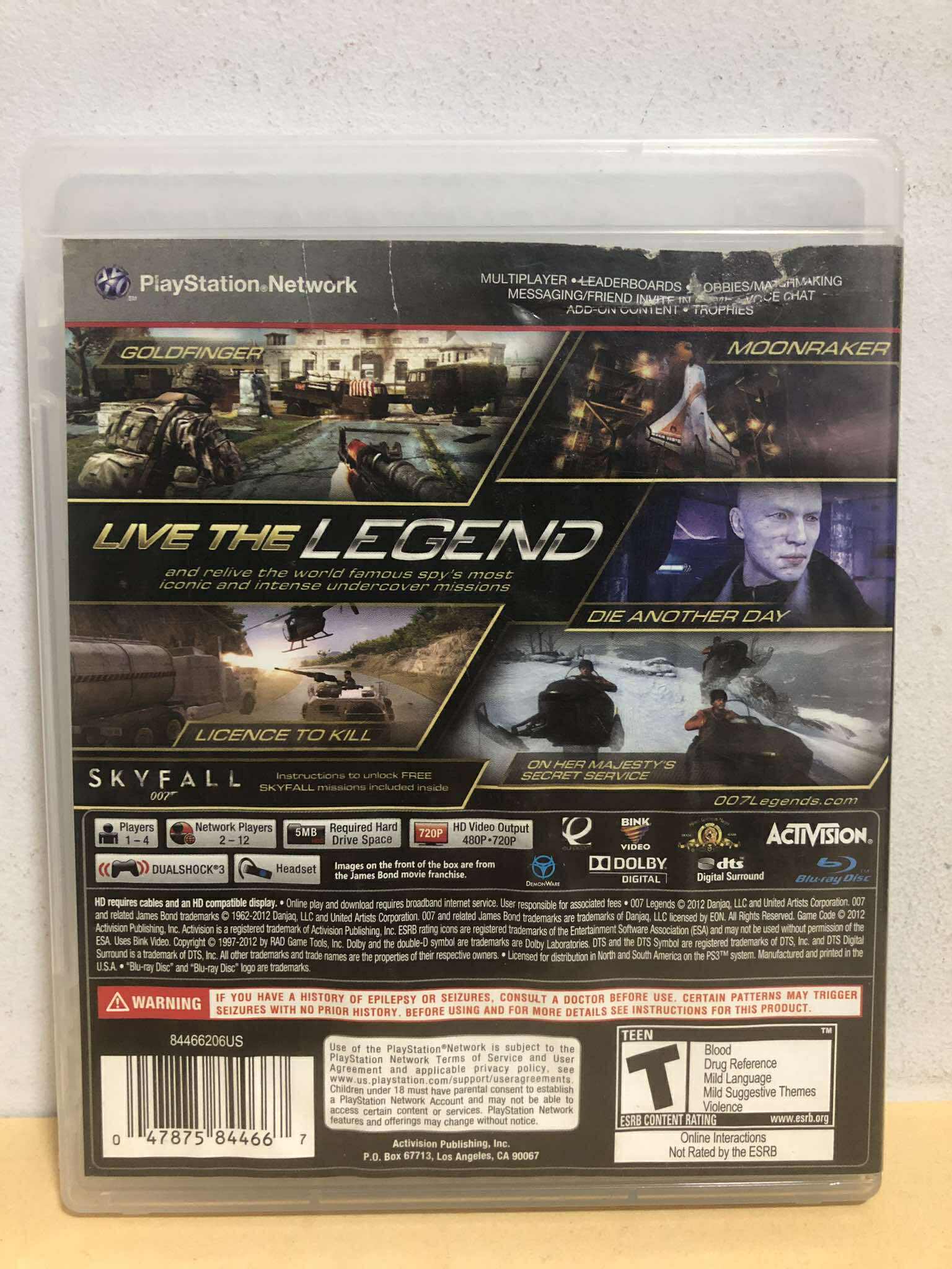 COM DETALHES - 007 Legends Americano PS3 - SilvioPlay Games
