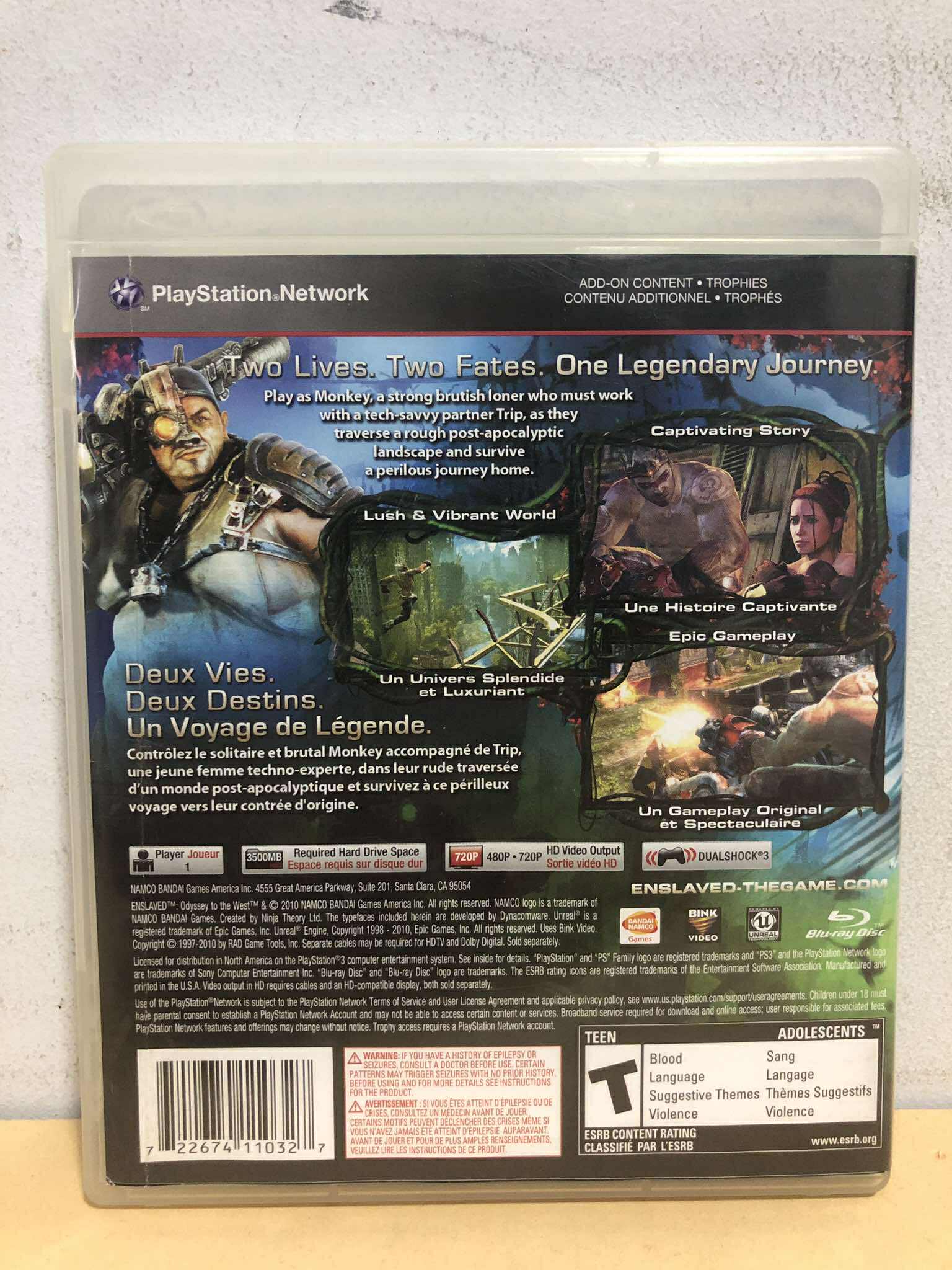 Enslaved Sem Manual Americano PS3 - SilvioPlay Games