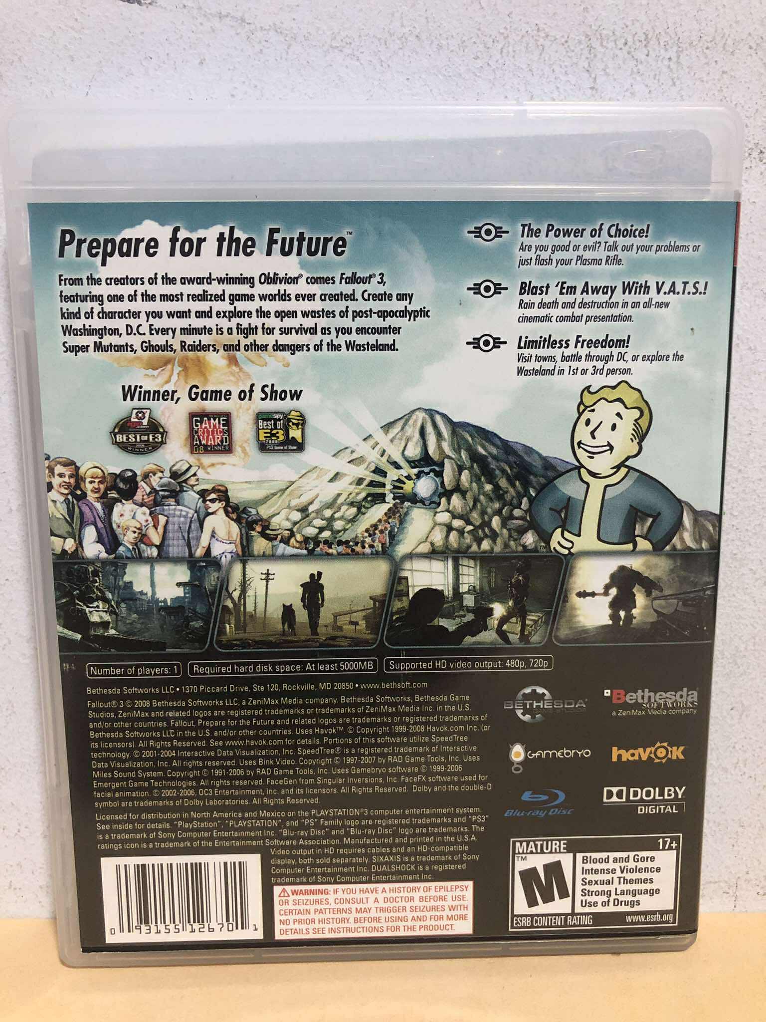 Fallout 3 Americano PS3 - SilvioPlay Games