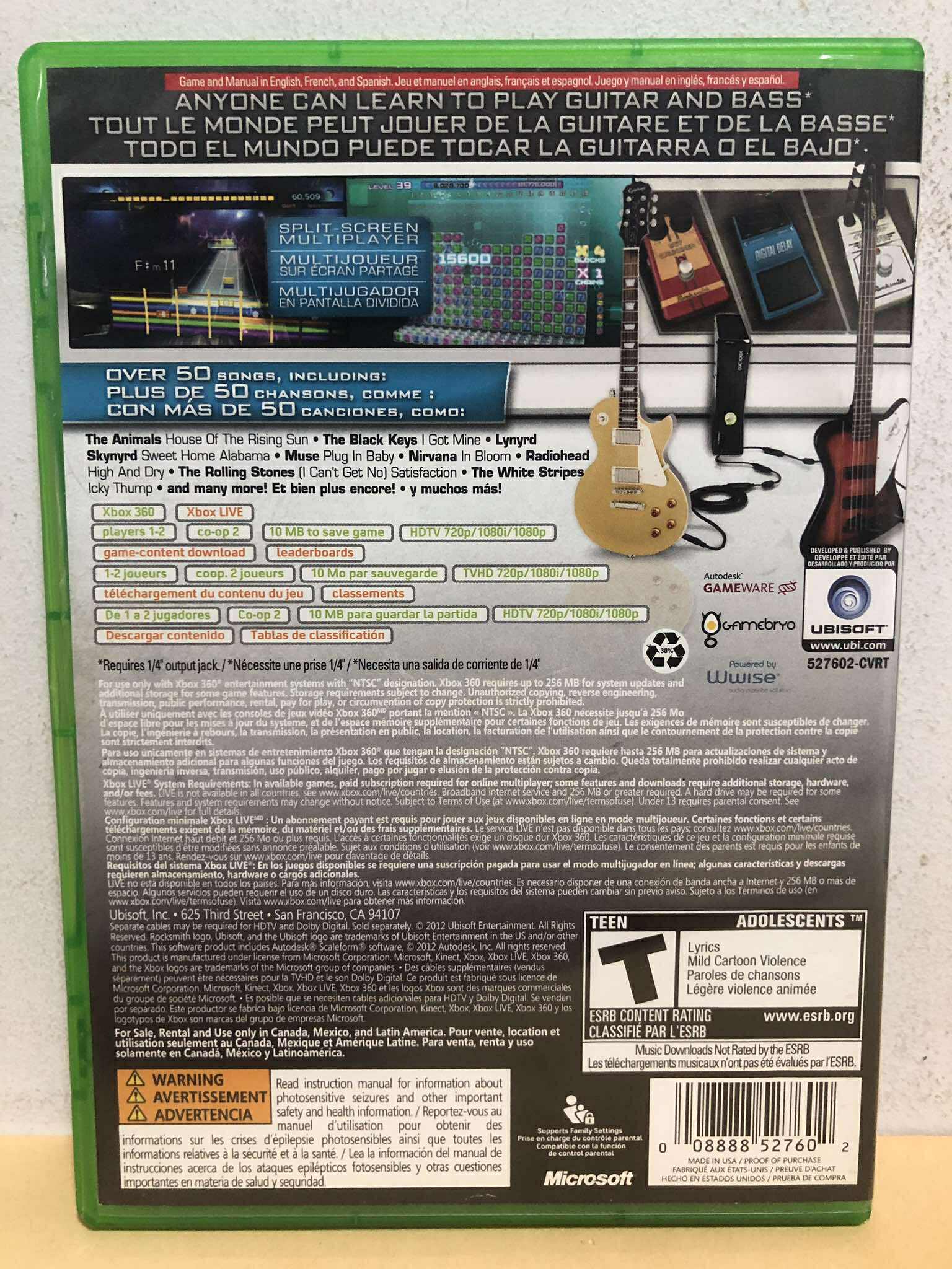 Rocksmith Americano Xbox 360 - SilvioPlay Games