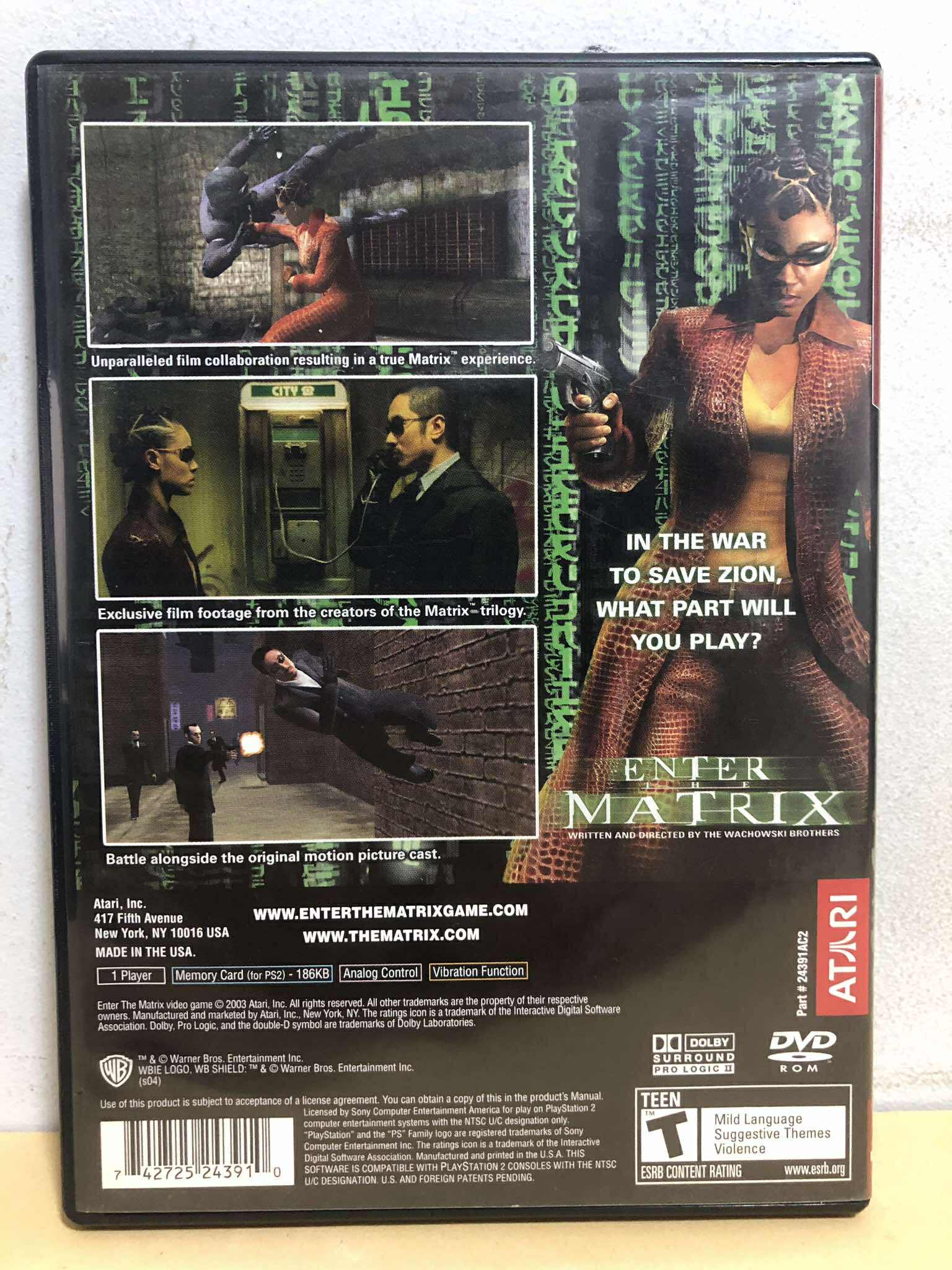 Enter the Matrix Greatest Hits Americano PS2 - SilvioPlay Games