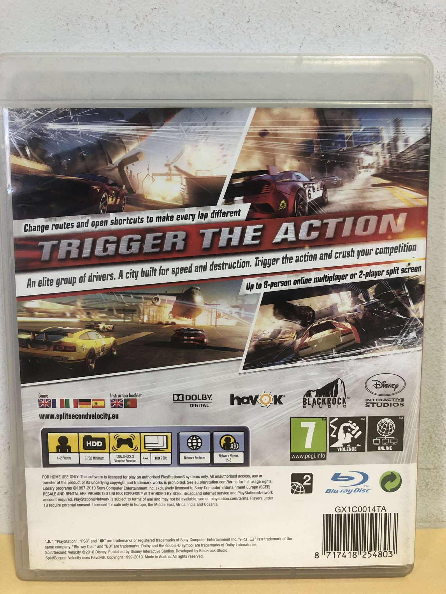 Split Second Velocity Europeu PS3 - SilvioPlay Games
