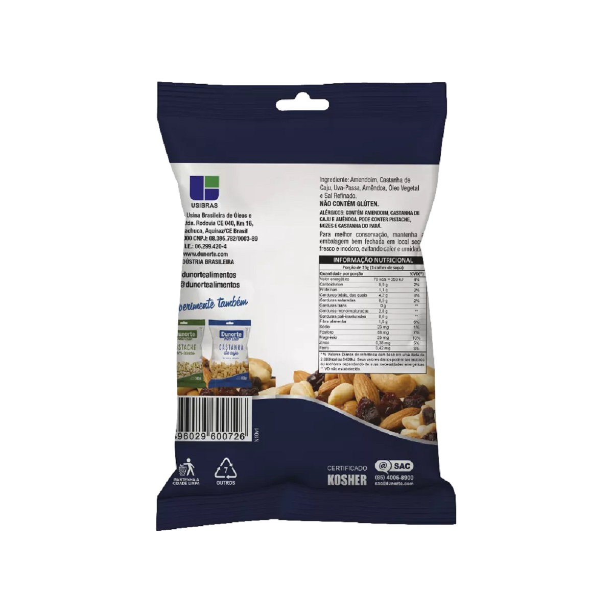 MIX DE NUTS, AMENDOIM, UVA PASSA, CASTANHA DE CAJU E AMÊNDOAS 50G 50 ...