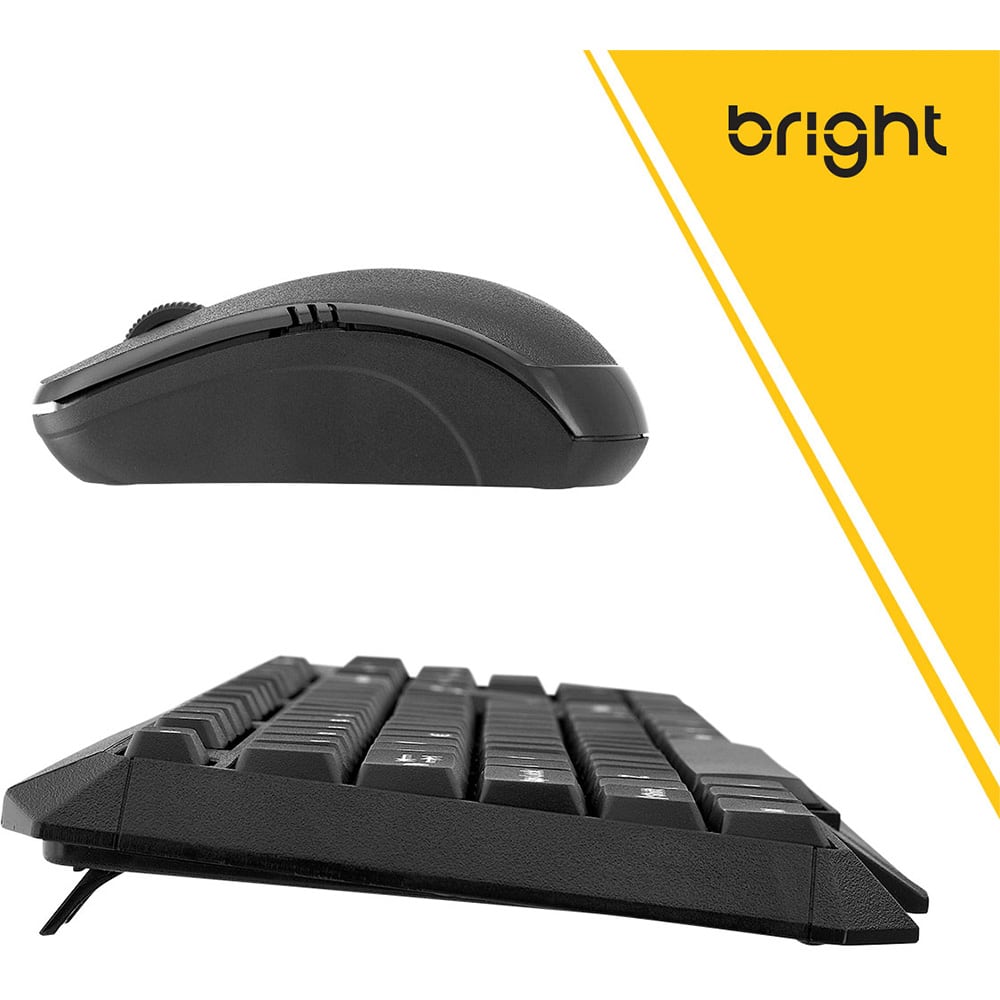 Kit Teclado e Mouse Sem Fio Bright Robusto E Resistente 0055 - Mercadão ...