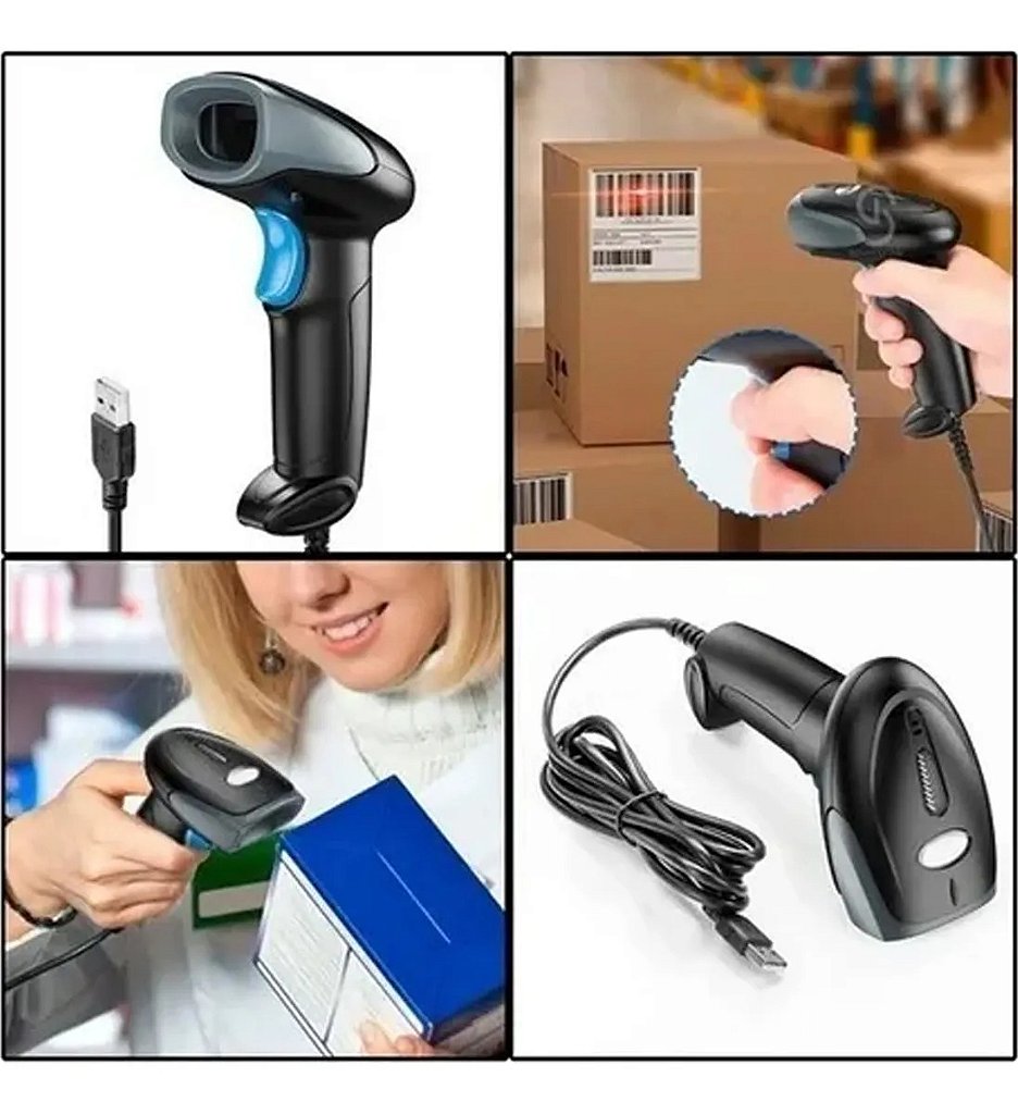 Leitor de Codigo de Barras Boleto e Danfe Usb Kp-1017 Knup - Mercadão da Informática