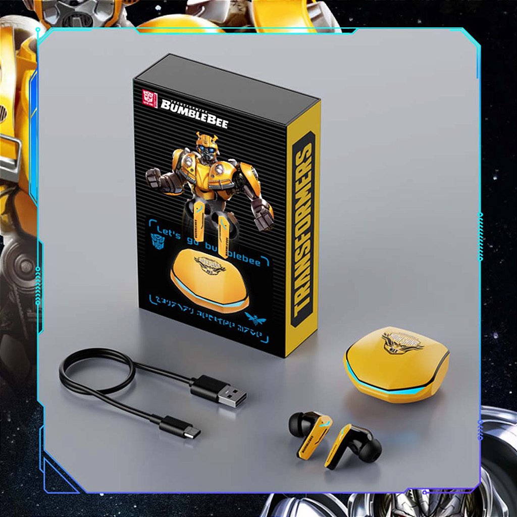 Fone de Ouvido Gamer Bluetooth Transformers TF-10 Bumblebee - Mercadão ...