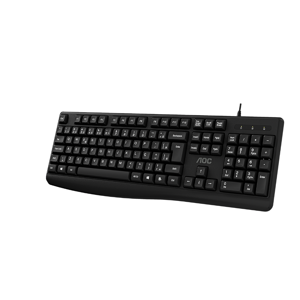 Teclado Com Fio Usb Escritorio Abnt Ç Aoc Kb120 Lançamento - Mercadão ...