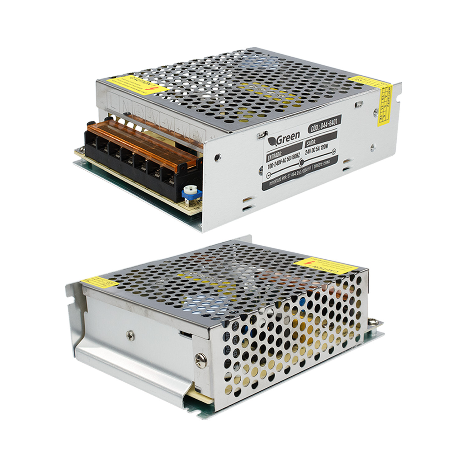 Fonte Chaveada Metal 24v 5a 120w Bivolt C/ Regulador Trimpot - Mercadão da Informática