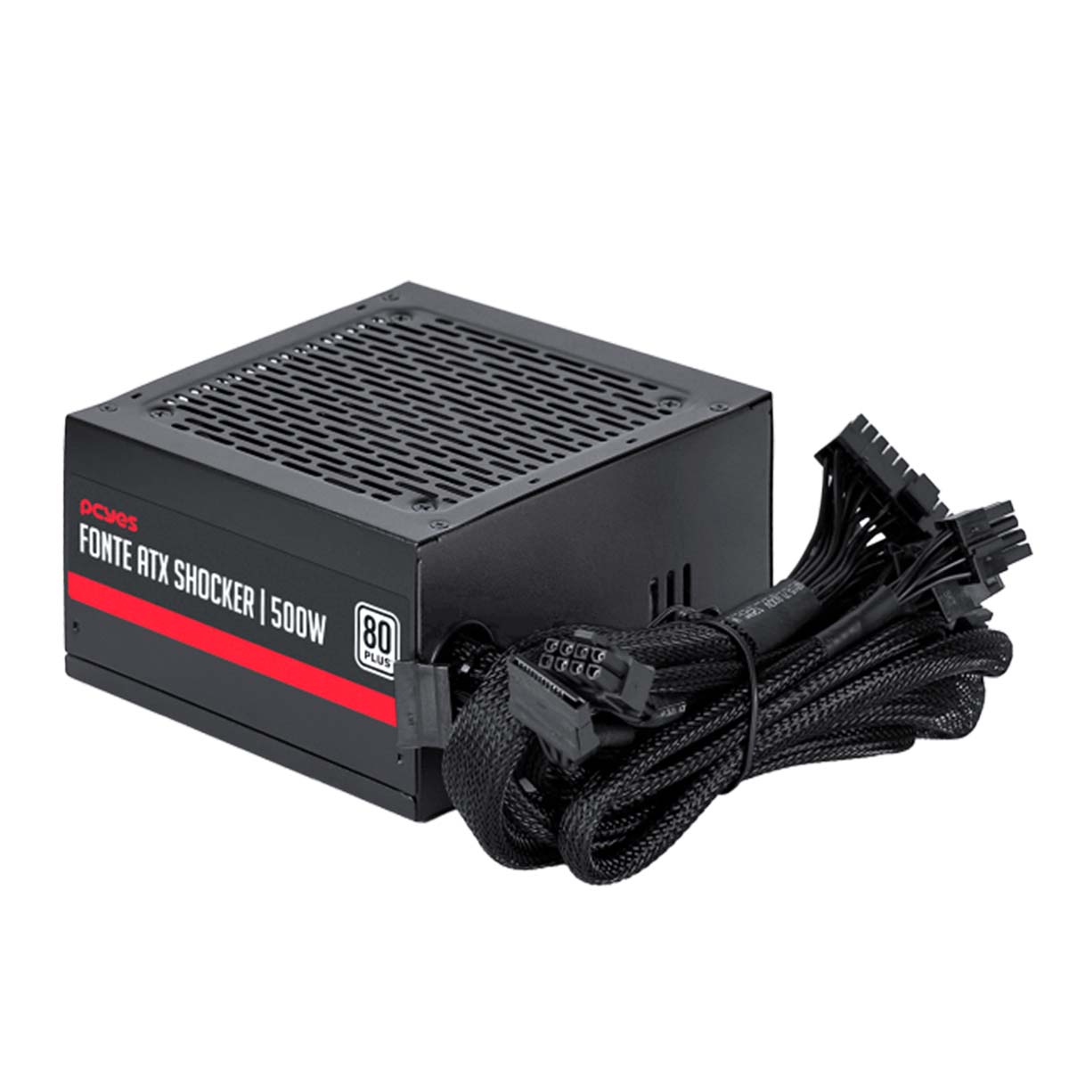 Fonte Gamer Pcyes Atx Shocker 500w 80 Plus White Pfc Ativo - Mercadão ...
