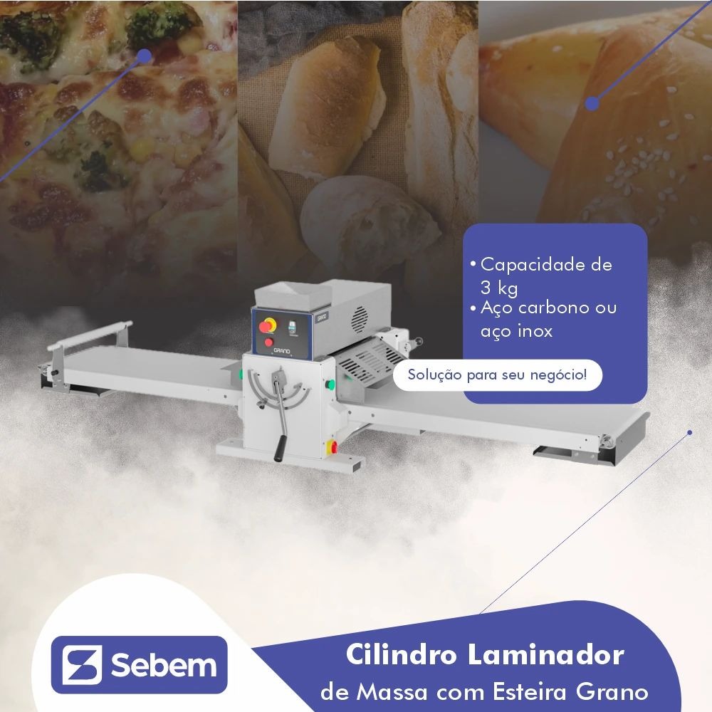 Cilindro Laminador Industrial Automático de Massa CLM-400 Grano - Sebem ...